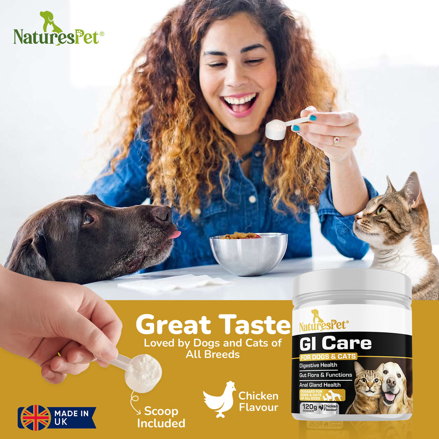 Natures Pet GI Care - 120g Powder, Advanced Gastrointestinal Support ...