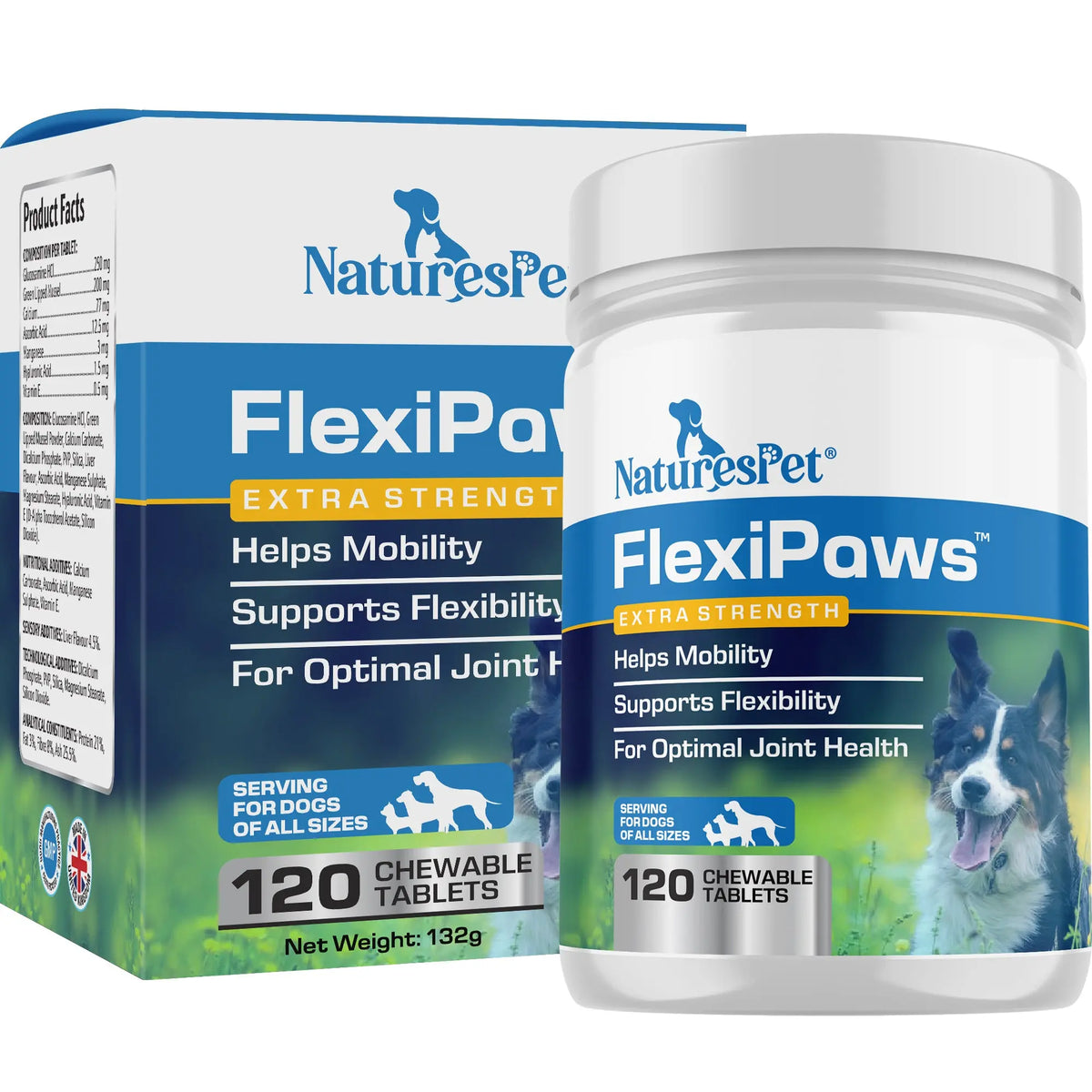 Natures Pet FlexiPaws - Advanced Joint Care Supplement for Dogs - 120 ...