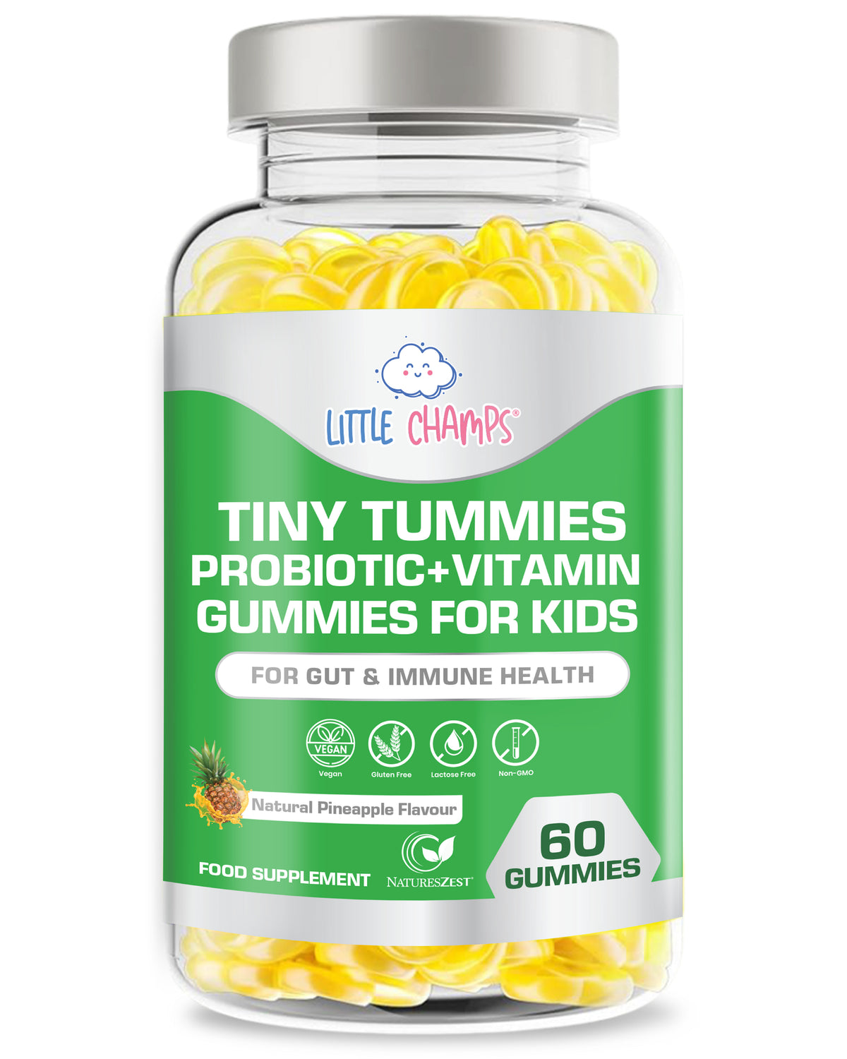 Probiotic & Vitamin Gummies for Kids, Tiny Tummies Supports Immune Sys ...